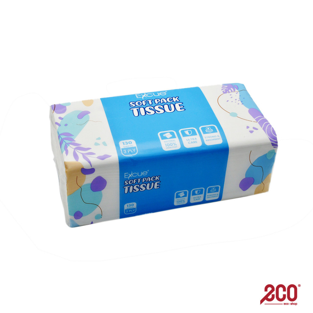 Excue Soft Pack Tissue 3 Ply (130's/Pack) AB-L003-T04-08 | Shopee Malaysia
