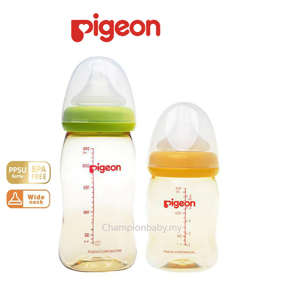 2nd Generation Pigeon Bottle Wide Neck Bottle Soft touch 160ml / 240ml milk bottle original PPSU ...