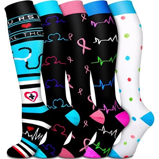 Compression Stockings Women Men Funny Cat for Pregnant Edema Marathon ...