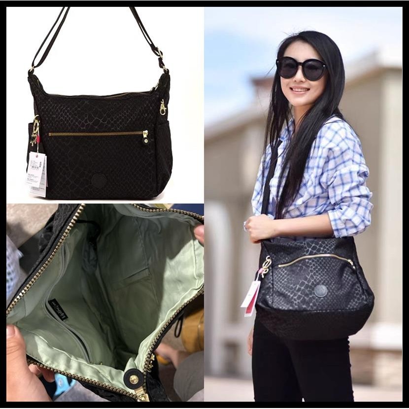 Kipling New Style Black Texture Series Women's Shoulder Bag/Fashionable ...