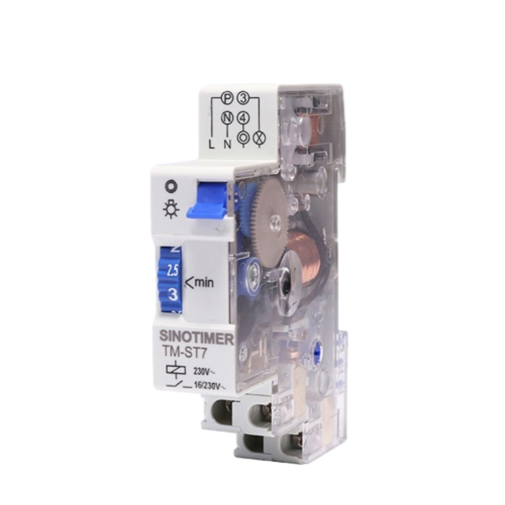 TM-ST7 AC220V 7 Minutes Mechanical Timer 18MM Single Module Din Rail ...