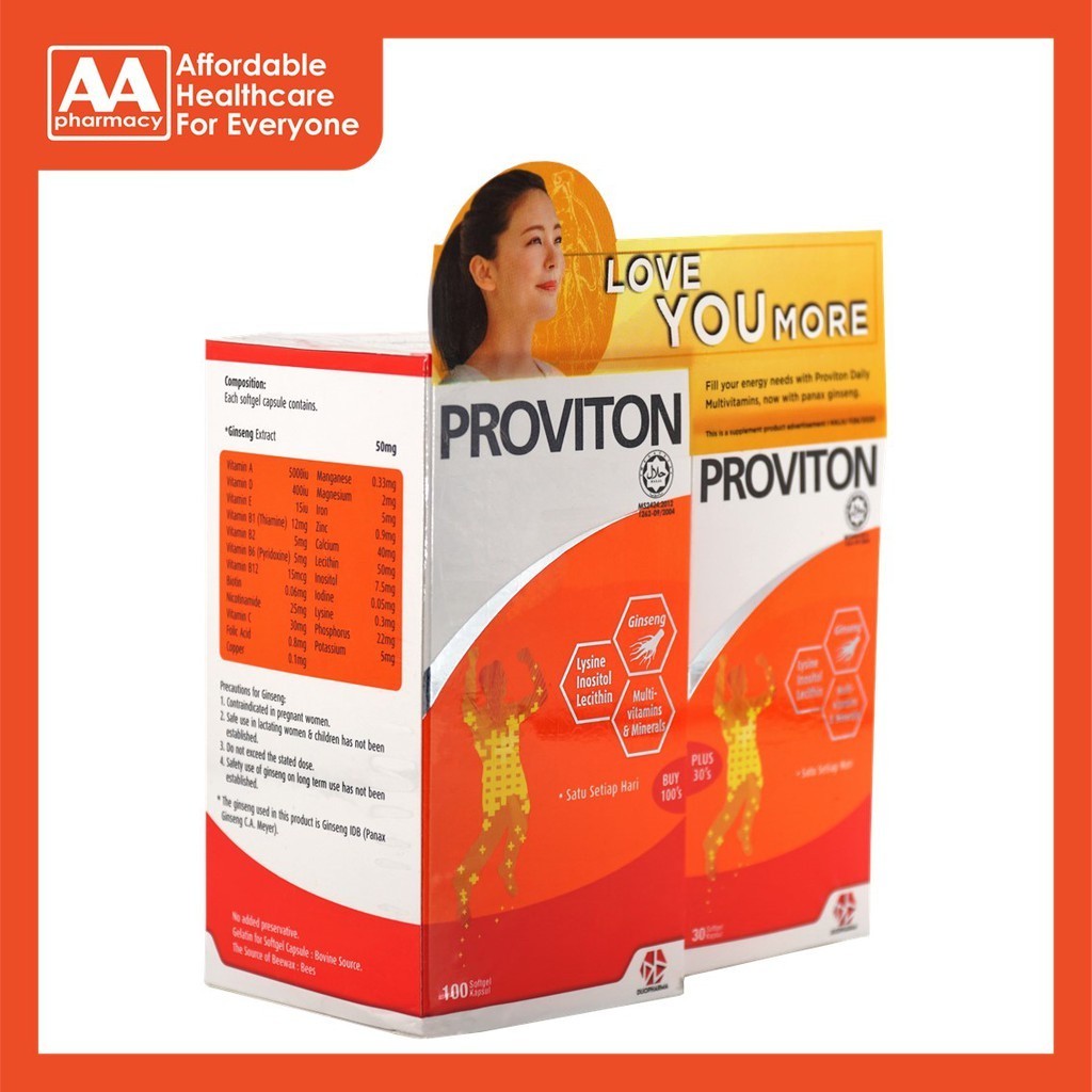 Proviton Mv Softgel Capsule (100's+30's) | Shopee Malaysia