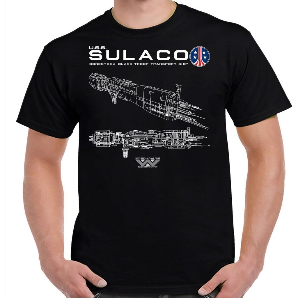 Uss Sulaco Schematic Design Adult T-Shirt | Shopee Malaysia