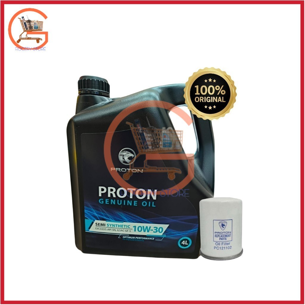 (100% ORIGINAL) PROTON 10W30 4L SEMI SYNTHETIC ENGINE OIL SAGA VVT ...