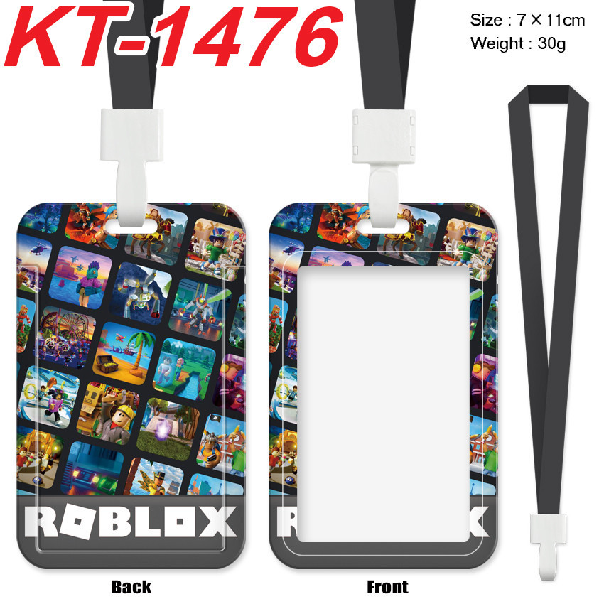 Roblox Game Cartoon Pattern Rope Work ID Card Set Students and Children ...