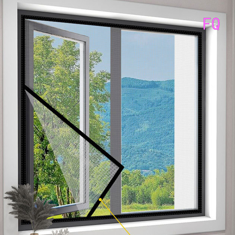 FQ Self-Adhesive Zipper Mosquito Net Windows Frame Sliding Screen ...