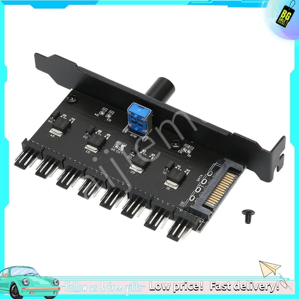 Haijiemall Chassis Fan Hub 4PIN 72W PC 8 Channel Interface | Shopee ...