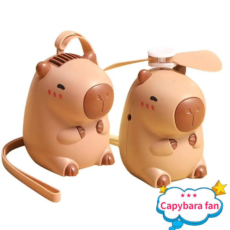 Mini Capybara Portable Bladeless Fan USB Cartoon Fan Summer Outdoor ...