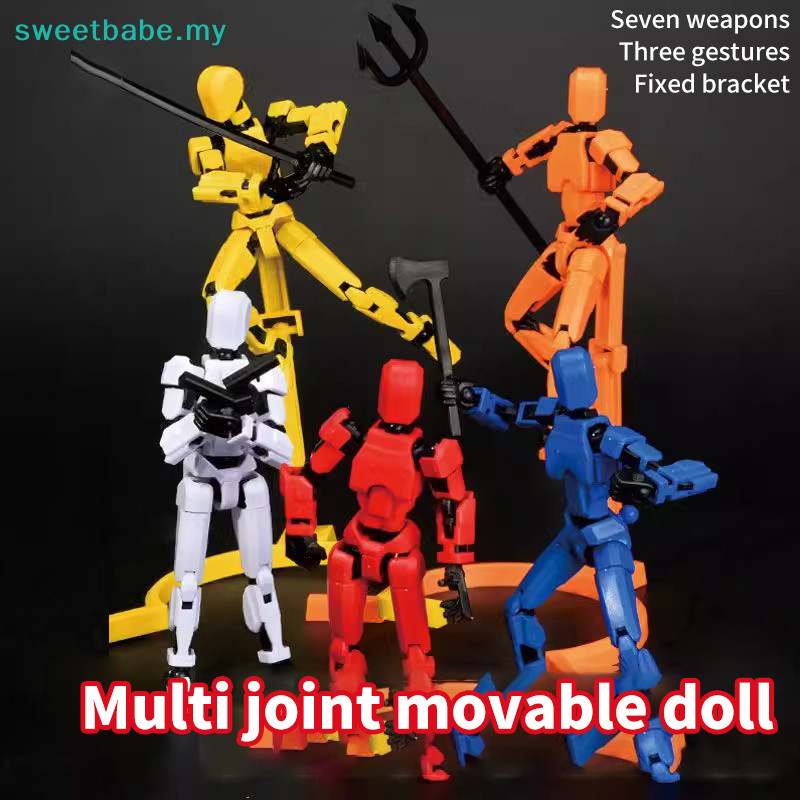 SWEETBABE Multi-Jointed Movable Robot 3D Printed Mannequin Dummy Toy 13 ...