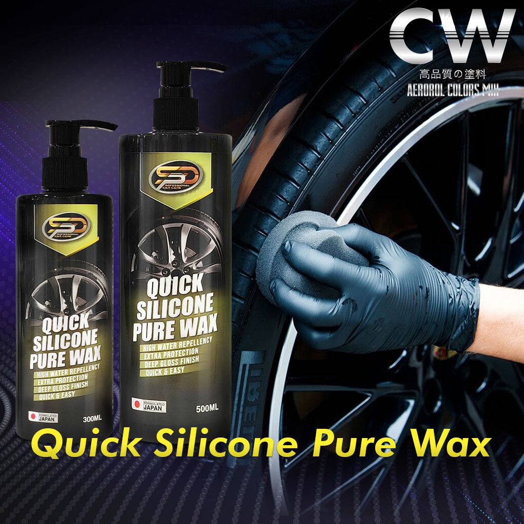 SPD Pure Silicone Wax 300ML/500ML Tyre & Rim Shine Coating Super Kilat ...