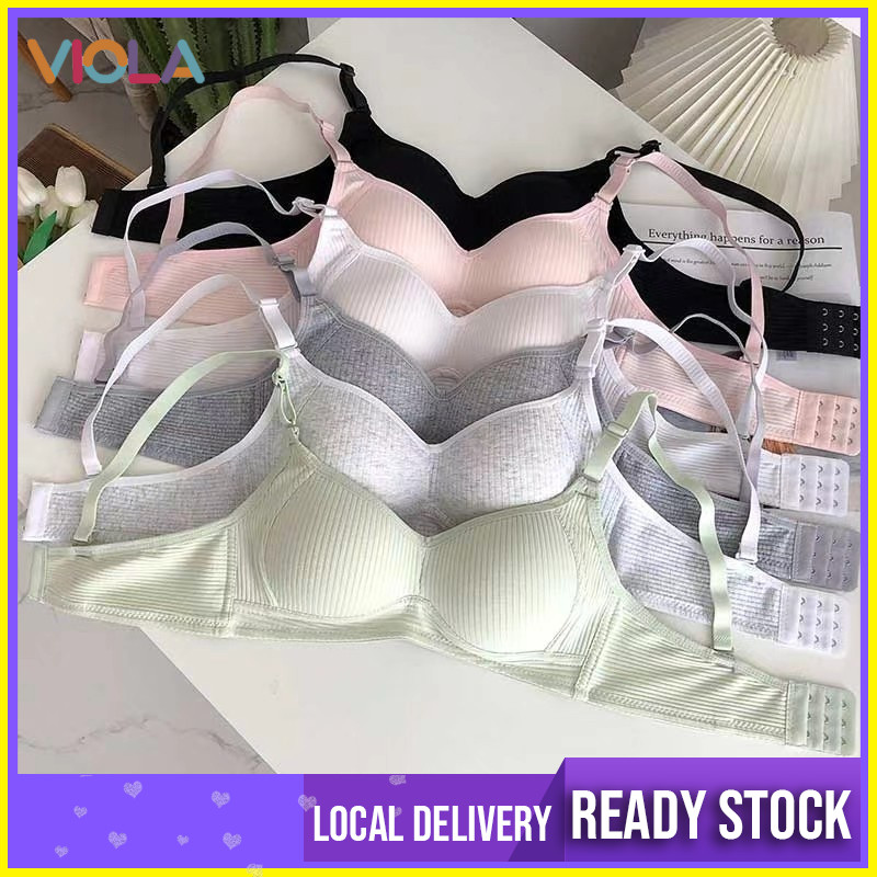 [Local Stock] Comfortable Small Chest Push Up Seamless Wireless No Wire ...
