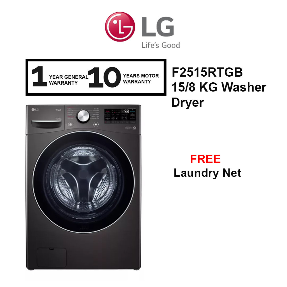 LG 15/8kg Front Load Washer Dryer F2515RTGB / Samsung 17/10kg ...