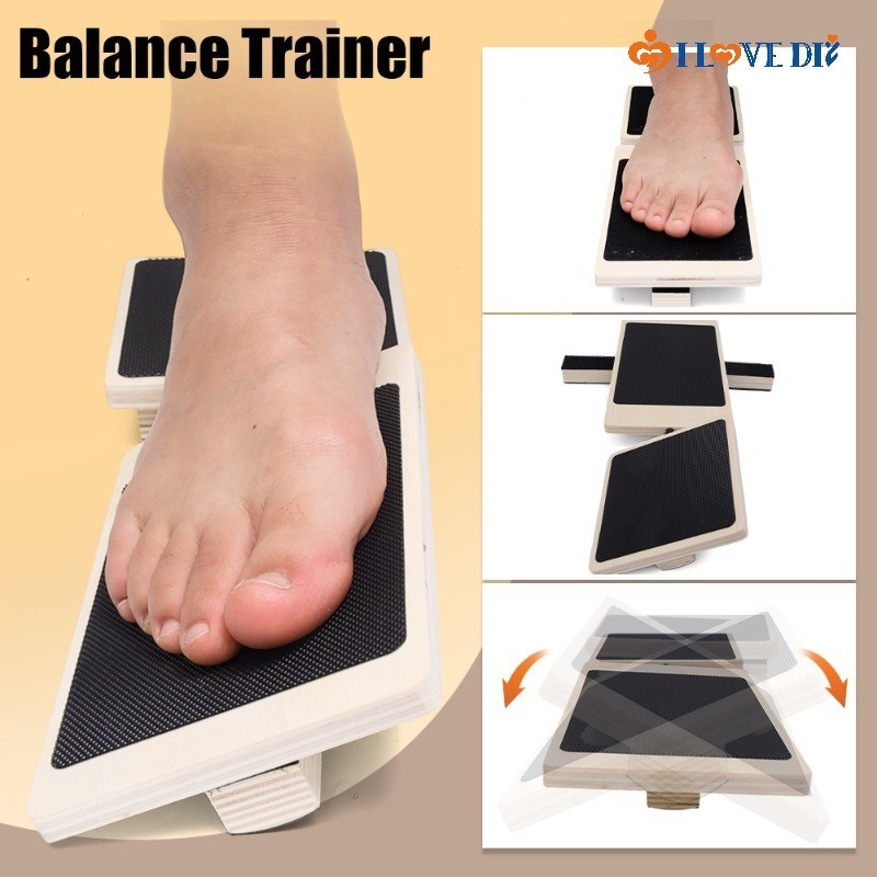Pilates Balance Training Foot Board - Wooden Non-slip Leg Axis Ankle ...