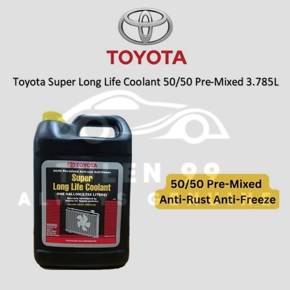 Toyota 08889-80082 Super Long Life Coolant Pre Mixed 3.78L Pink Colour ...