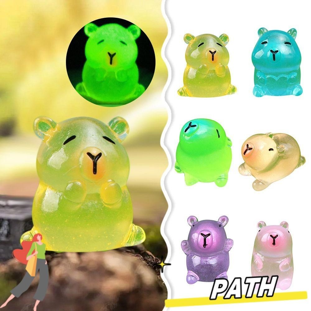 PA-HOME Miniature Capybara Figurines, Bonsai Resin Cartoon Capybara ...