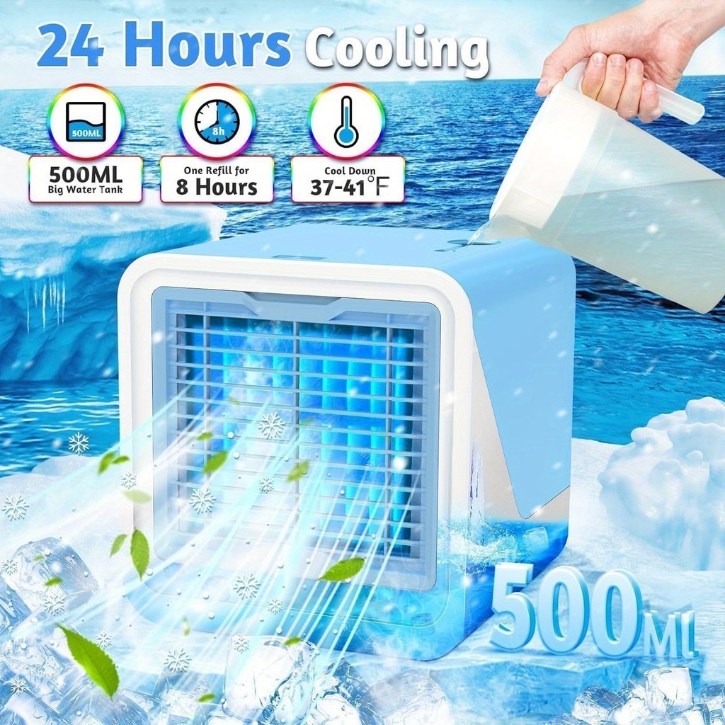 Fast Cooling Portable Air Conditioners Fan, 3- Speeds, Low Noise and ...