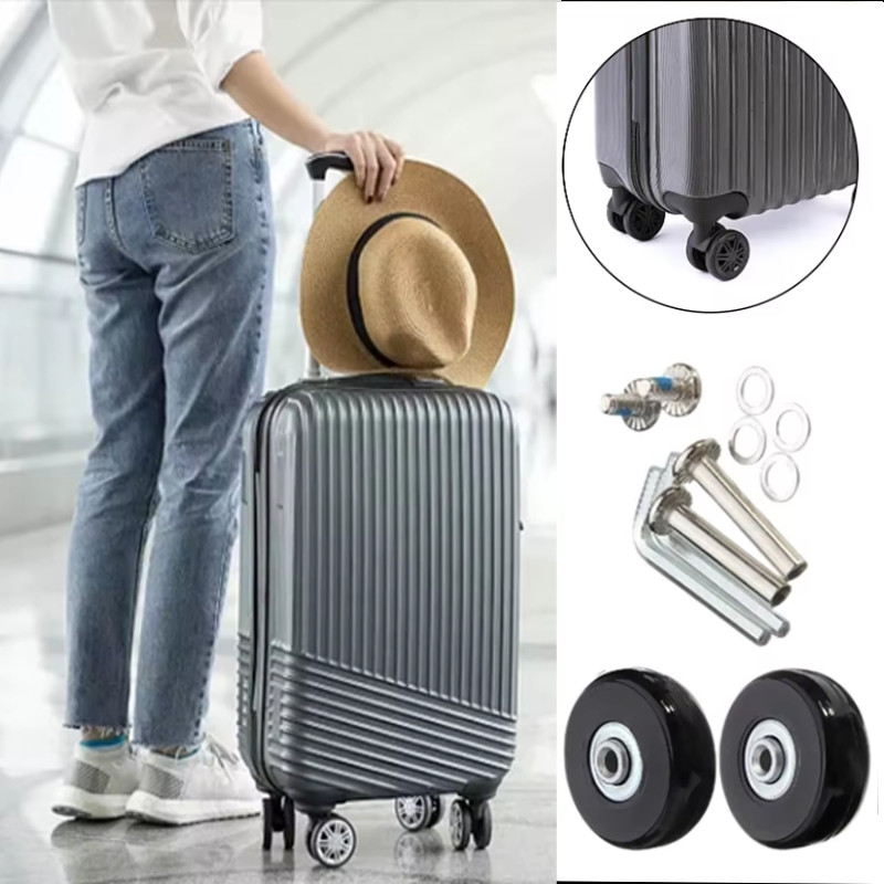 4 Pcs Luggage Wheels Plastic Replacement Caster Suitcase Tyre Suitcase ...