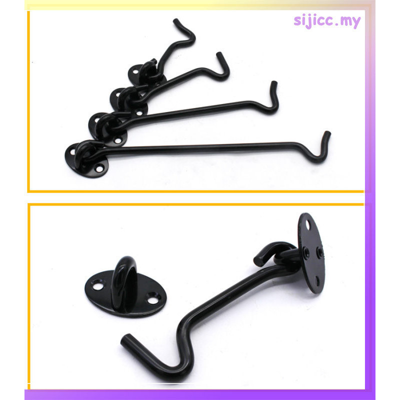 Window Black Hook Hooks Latch with Screws Gate Lock sijicc | Shopee ...