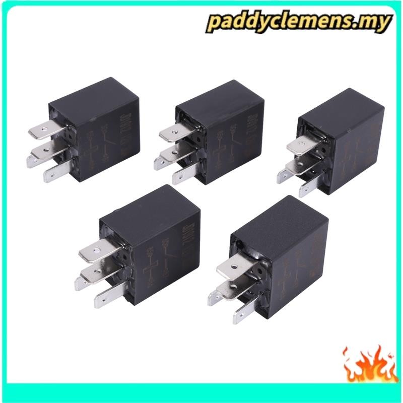 5 X 30A AMP 12V 4Pin Car Auto Relay Kit SPST For Fan Fuel Pump Light ...