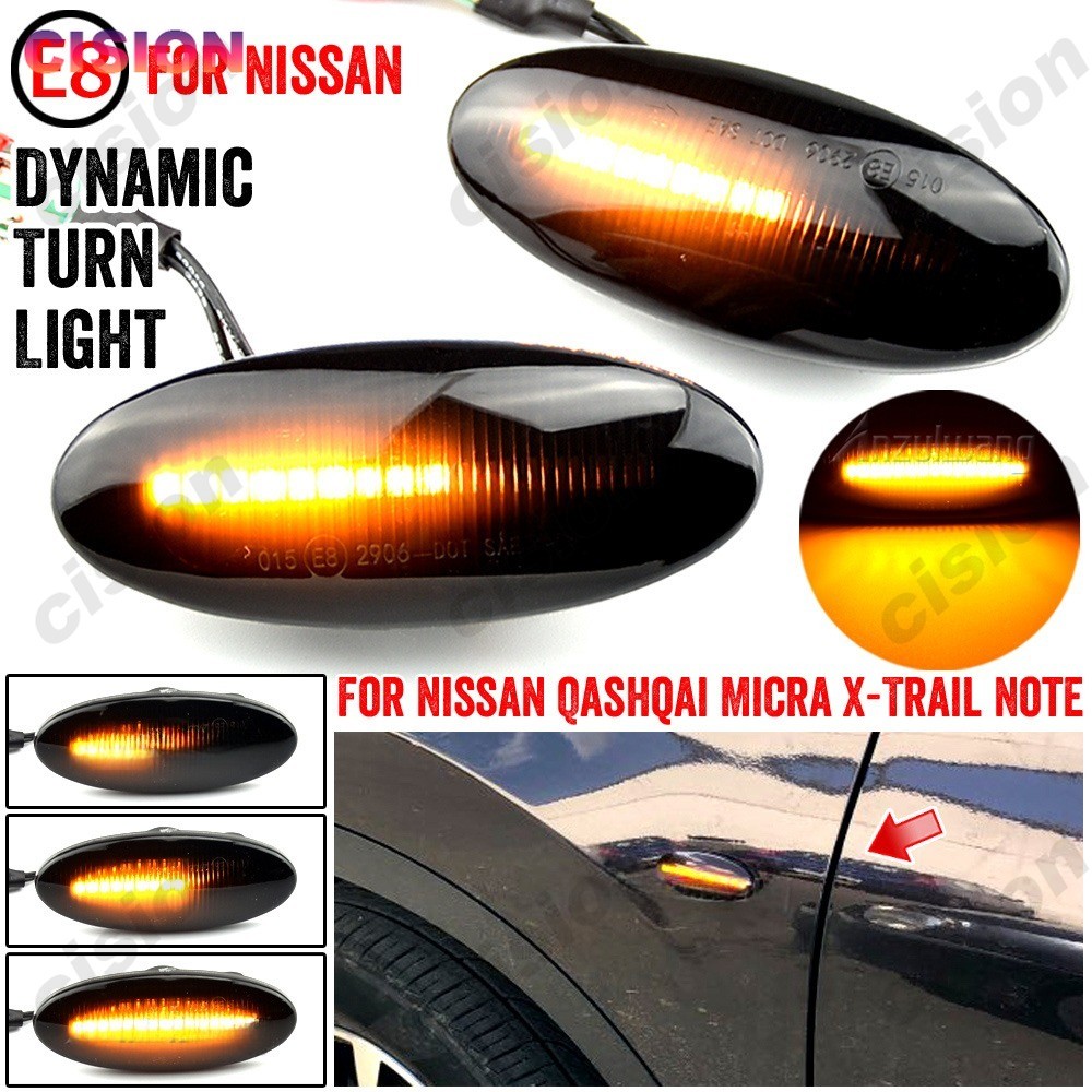 2Pcs Dynamic LED Fender Side Marker Light Flowing Sequential Turn ...