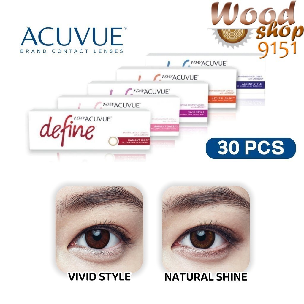 (30 pcs) Acuvue Define Daily Disposable Silicone Hydrogel Cosmetic ...