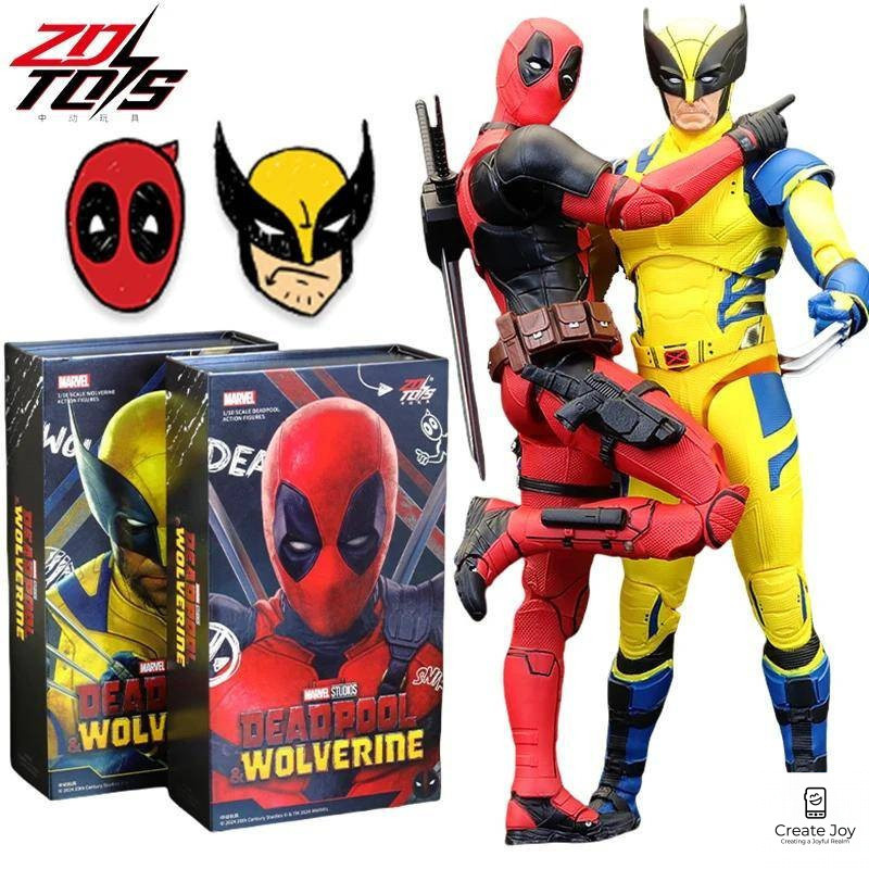 2024 Deadpool dan Wolverine Action Figure Versi Filem Koleksi Siri ...