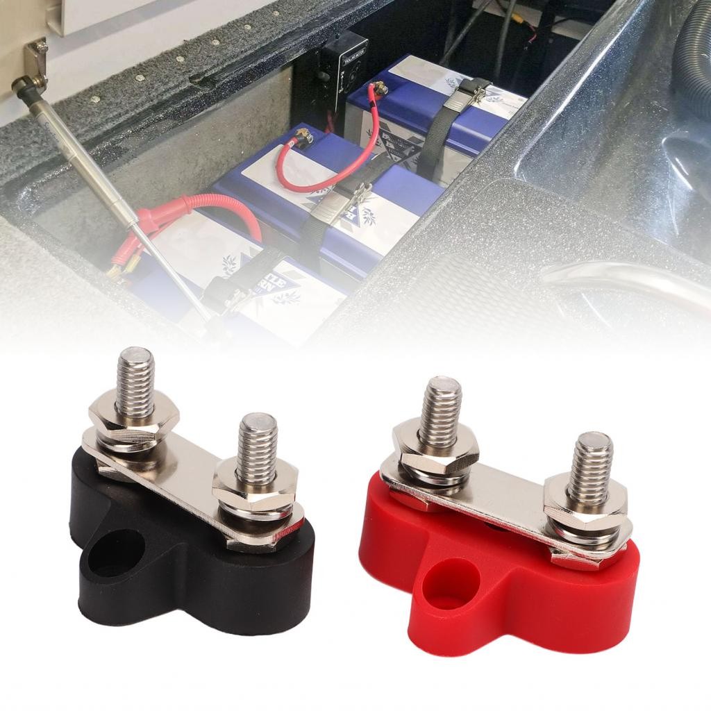 Cloudshop CFTGIW Positive Negative Power Junction Distribution Block 2 Studs Bus Bar Heavy Duty ...