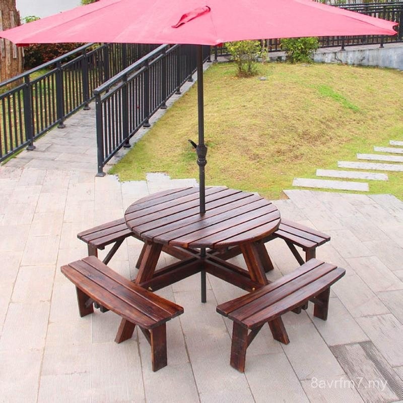 Conjoined Table Chair Combination Large Gear Garden Outdoor Dining ...
