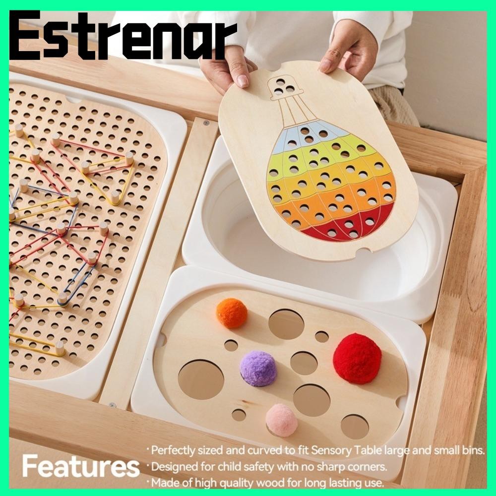 ESTRENAR 1 Set Sensory Boards Set, Sensory Table Wooden Perception Toy ...
