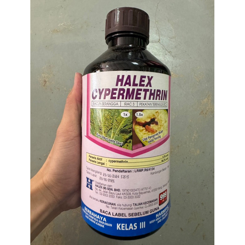 [ORIGINAL] 1L HALEX CYPERMETHRIN 5.5% Sama Hextar/CMC/Cyper/Kencis ...