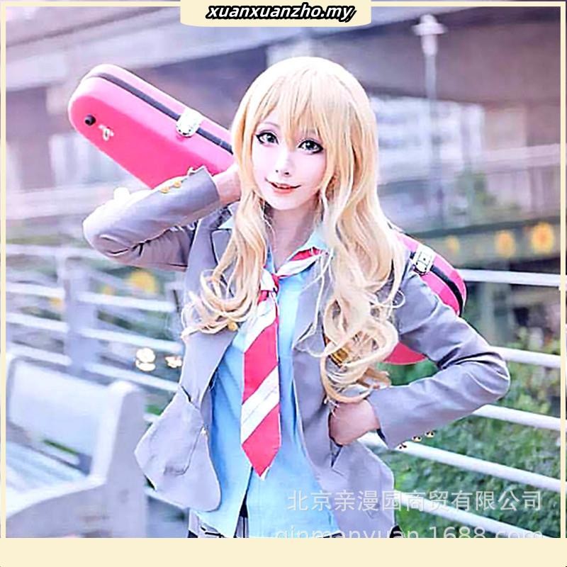 Your Lie In April Anime Cosplay Costume Miyazono Kaori Arima Kousei ...