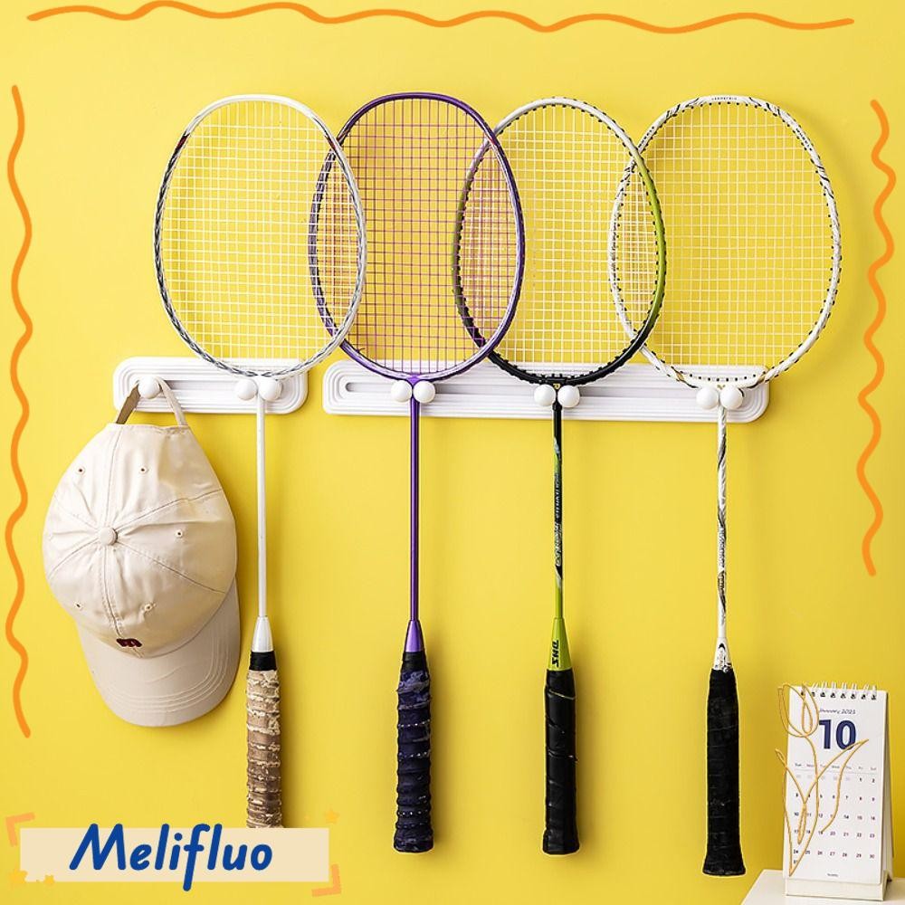 MELIFLUO Badminton Racket Holder, Wall Mounted Removable Hook ...
