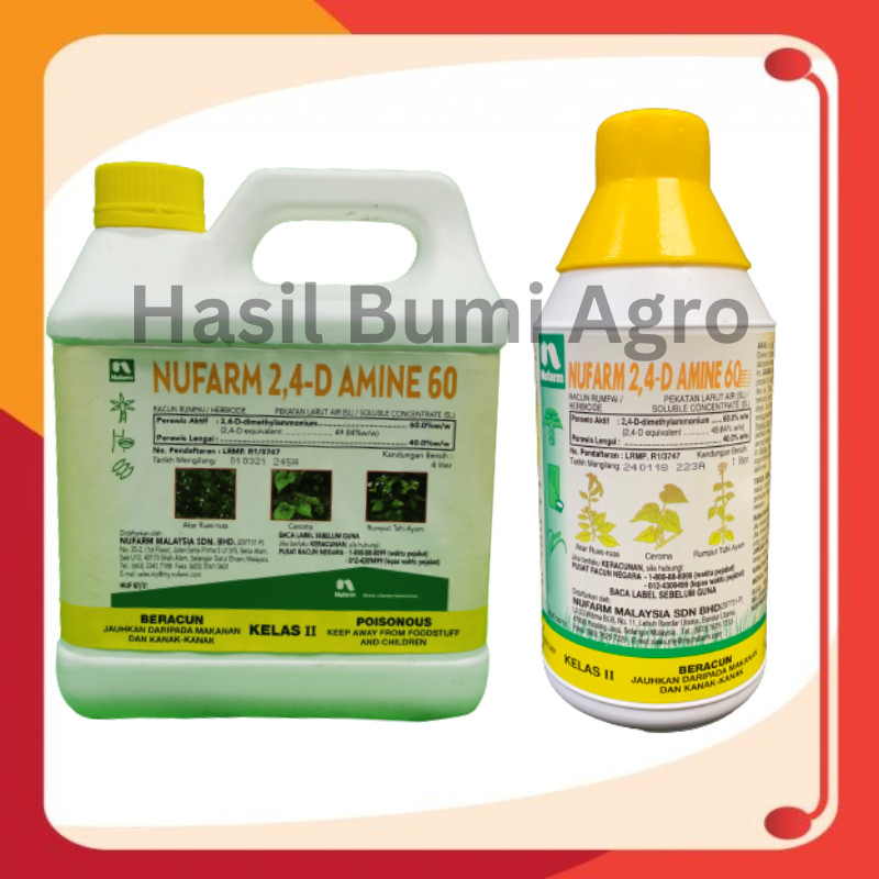[ORIGINAL] 1L 4L Nufarm Amine 60 /Racun Rumpai Sama Kenso Hextar Amine ...