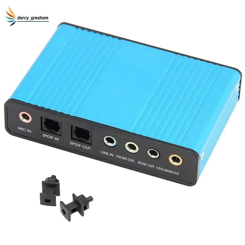 External USB 5.1 Audio Sound Card Optical Fiber Laptop PC Sound Card S ...