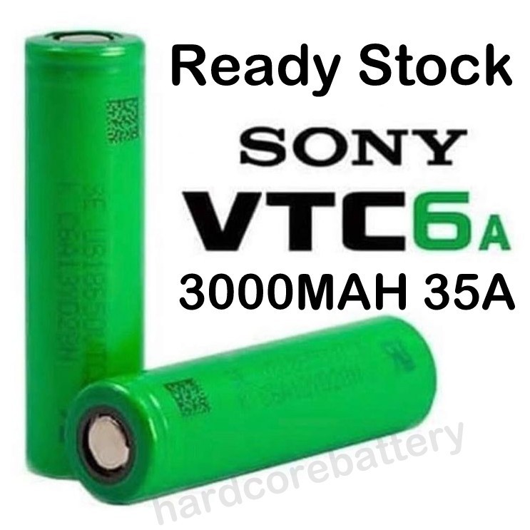 Original SONY BATTERY 18650 VTC6A 3000Mah 35a Ready Stock VTC4 VTC6 ...