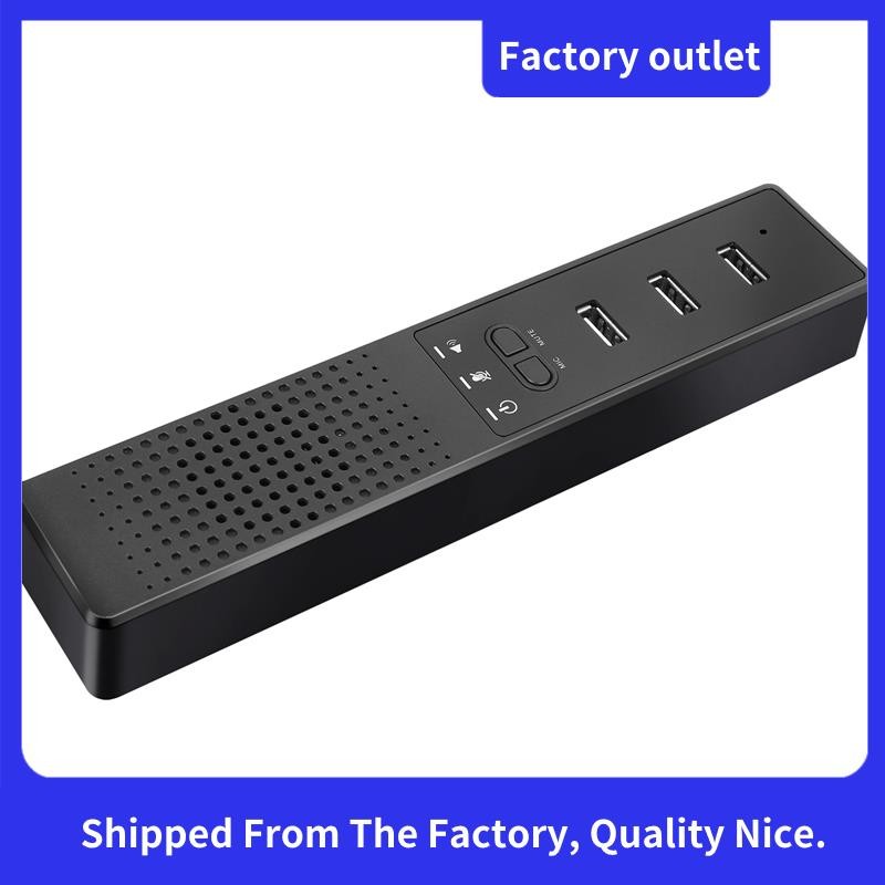 3 in 1 Computer Speakers with Microphone & Hubs USB Conference Speaker ...
