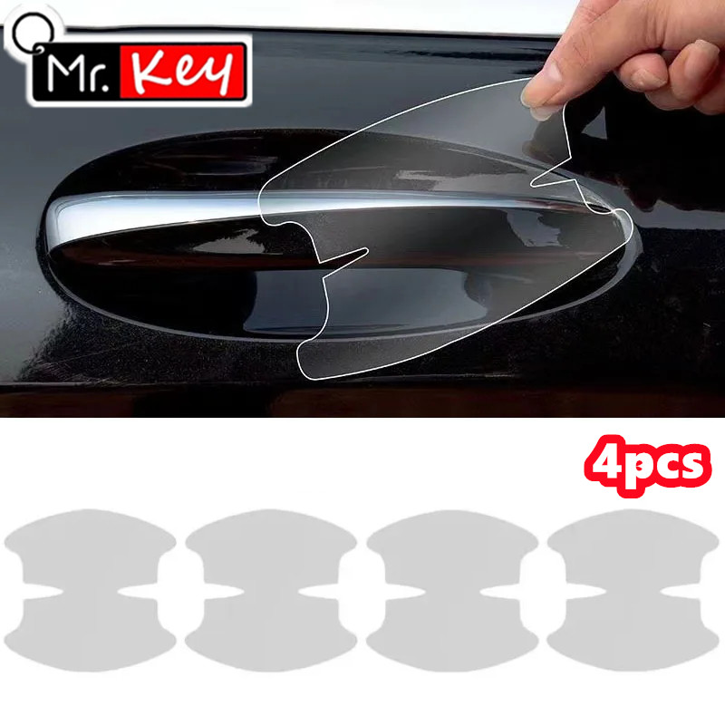 【Mr.Key】4PCS Car Door Handle Scratch Cup Protector Clear Door Bowl ...