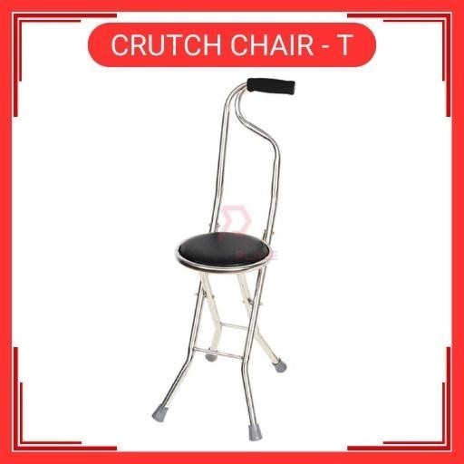 kerusi solat Stainless Steel Folding Chair Stool Elderly Crutch Chair T ...