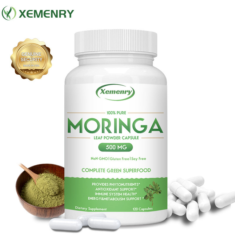 Organic Moringa Supplement Made with Moringa Leaf Powder Extract and Moringa Oil Powder - All ...