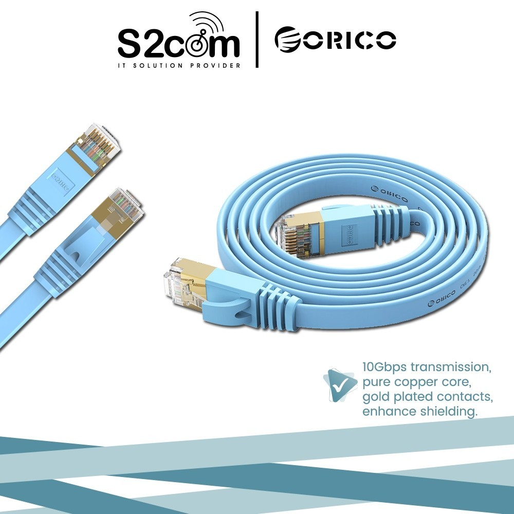 Orico High Quality CAT7 10Gbps Flat Type Ethernet Cable With Gold ...