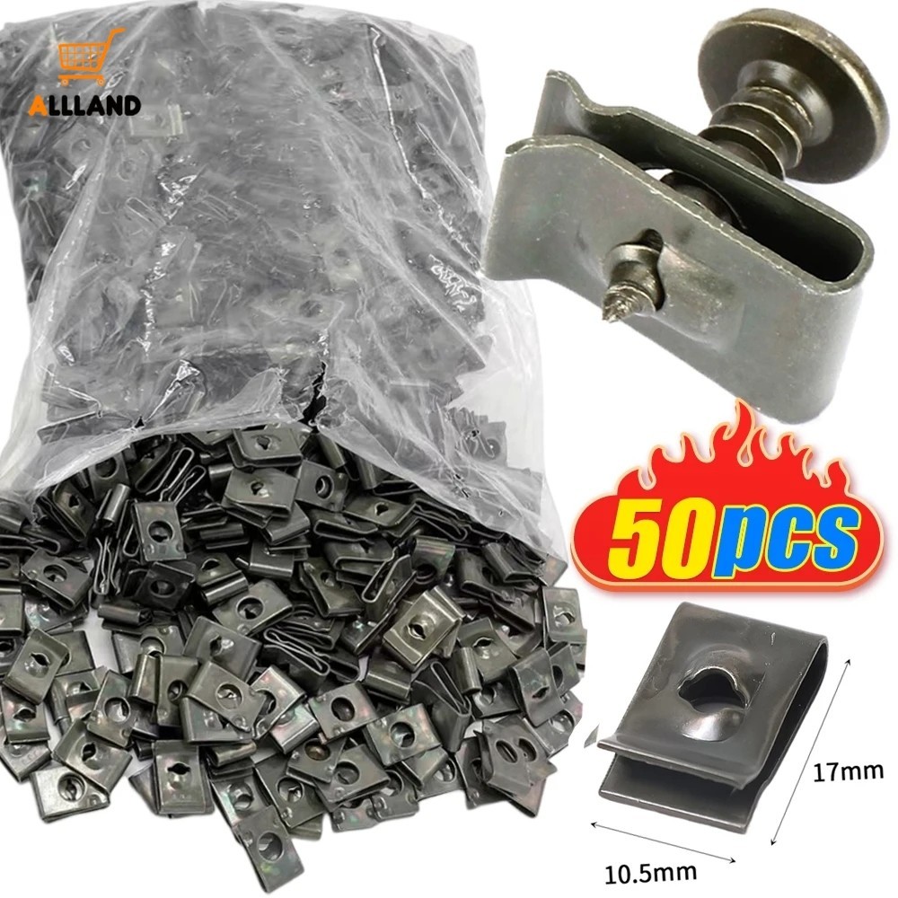10/20/30/40/50 Pcs Car Metal Screws Self-tapping Fasteners U-clip with ...