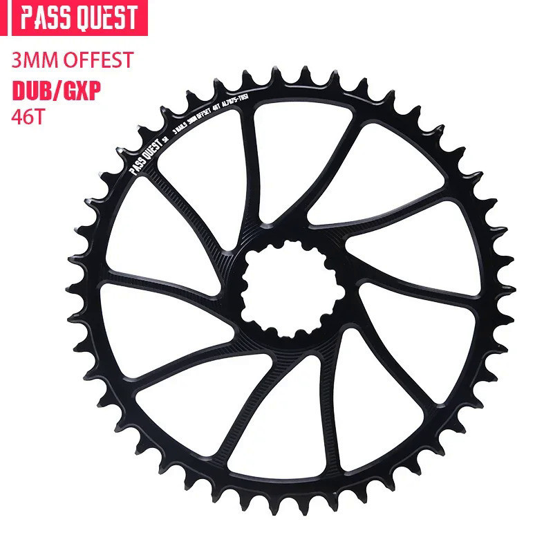 PASS QUEST 3mm Offset GXP Chainring 40T/42T/44T/46T/48T/50T/52T/54T ...