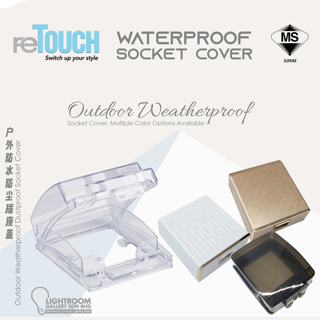 Himel Outdoor Waterproof Socket Cover ReTouch Weatherproof Transparent ...