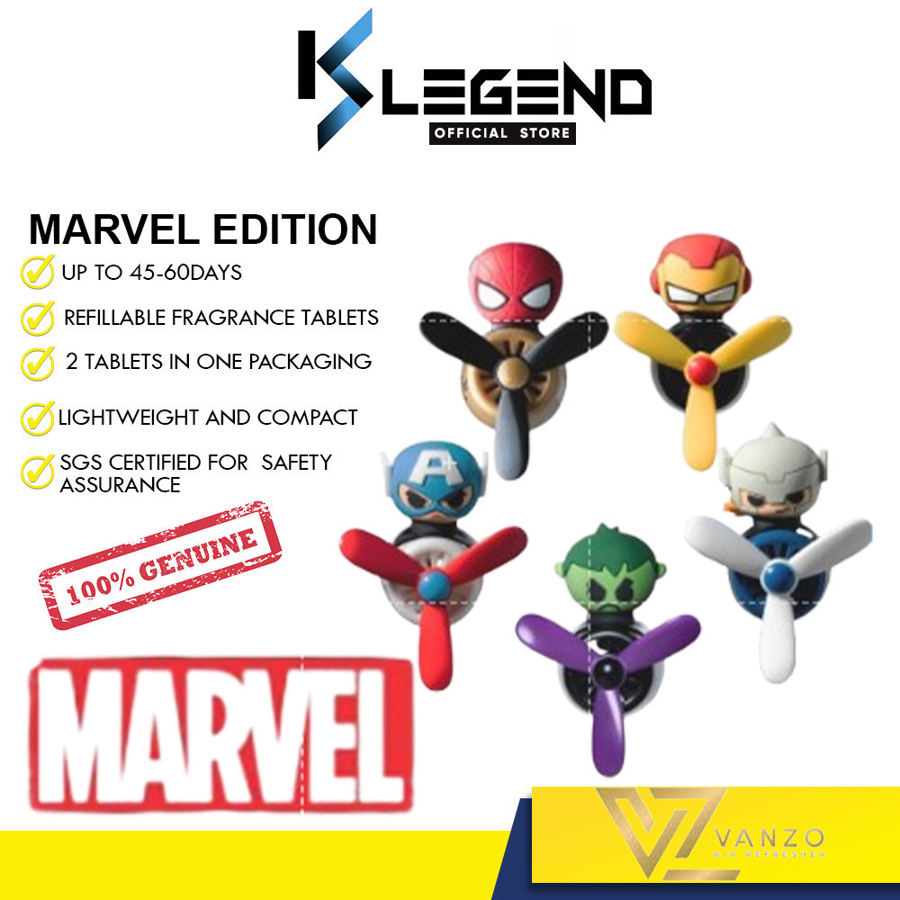 VANZO Marvel Series Car Vent Perfume ( CAPTAIN AMERIC / IRON MAN / THOR ...