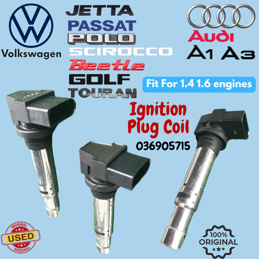 Ignition Plug Coil 036905715 Fit For VOLKSWAGEN Polo Jetta Golf Beetle ...