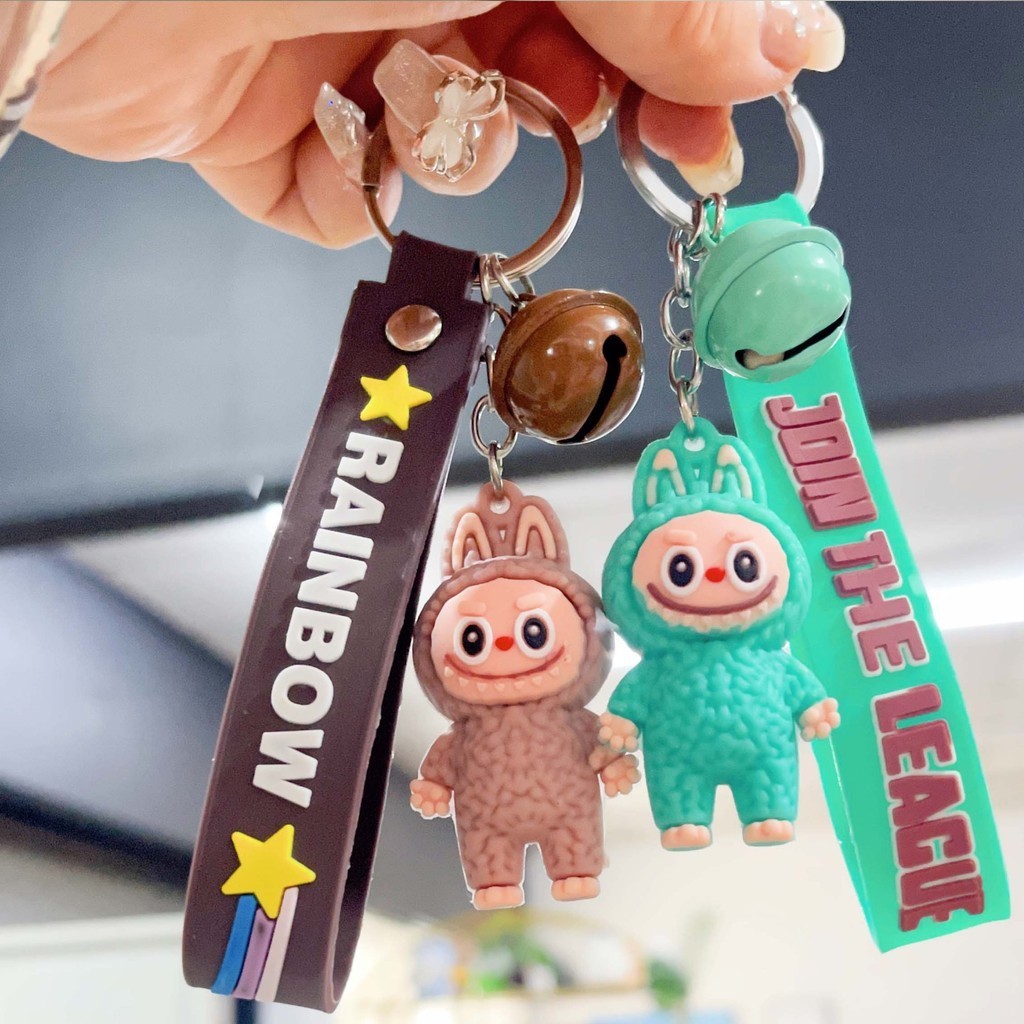 Labubu The Monsters Exciting Macaron Vinyl Kawaii Toys Keychain Cute ...