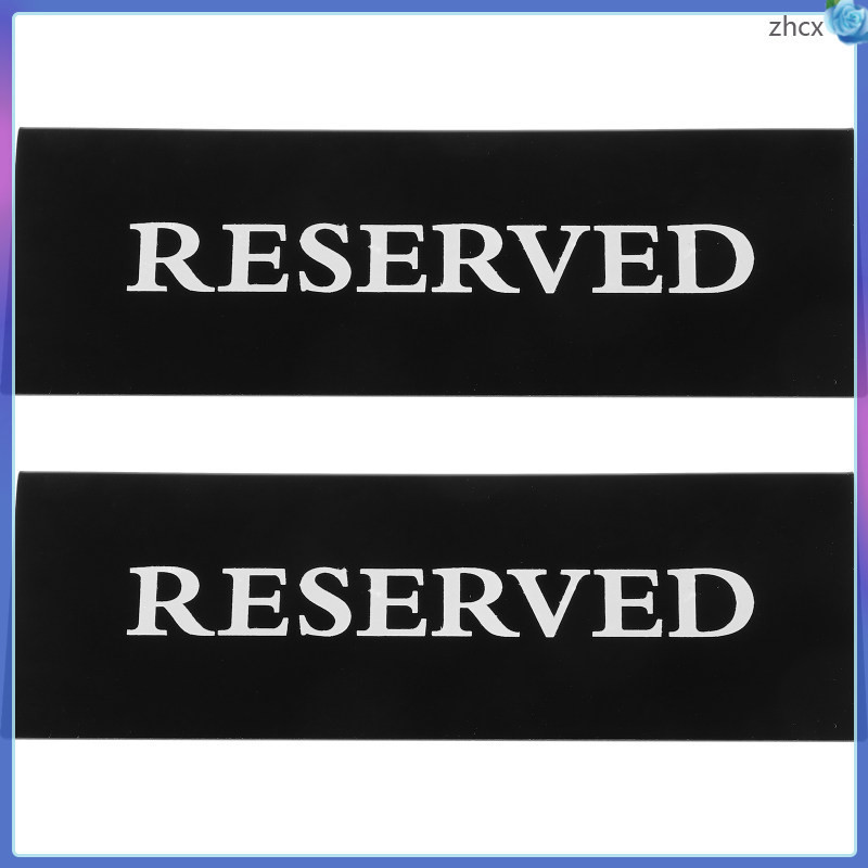 2 Pcs Sign Room Reservation Table Place Card Acrylic Inverted Triangle ...
