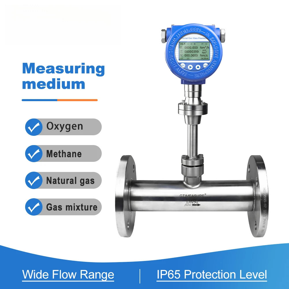 Gas Mass Flowmeter Marsh Gas Hydrogen Oxygen Nitrogen Natural Gas Flowmeter Thermal Gas Flow ...