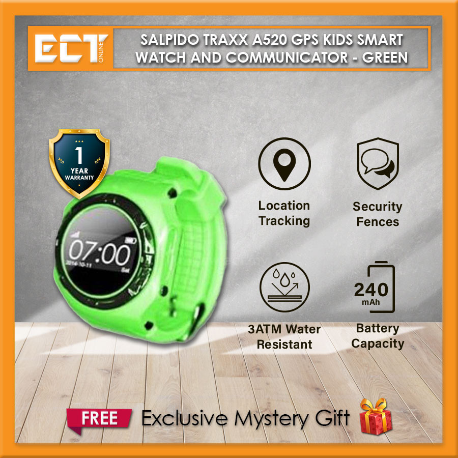 Salpido TRAXX A520 GPS Kids Smart Watch and Communicator - Green | Shopee Malaysia