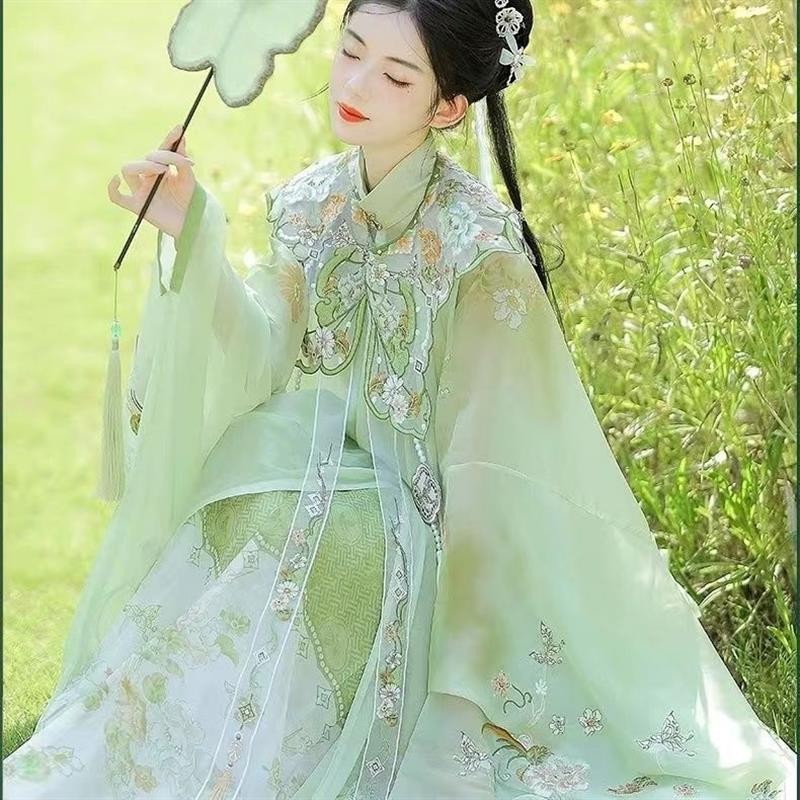 New Style Original Style Hanfu Female Ming Made Embroidered Cloud ...